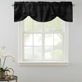 Black Tie Up Valances Curtain, Modern Minimalist Classic Black Solid ...