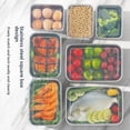 5 pack Stainless Steel Food Storage Containers Metal Food Lunch Box ...