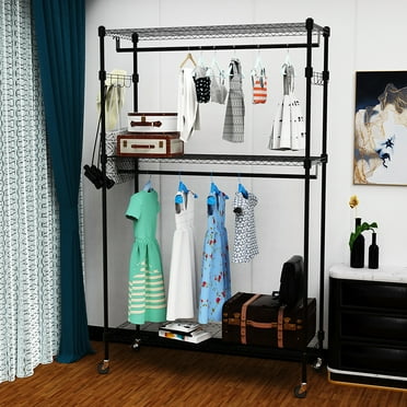 Simple Houseware Heavy Duty Clothing Garment Rack, Chrome - Walmart.com