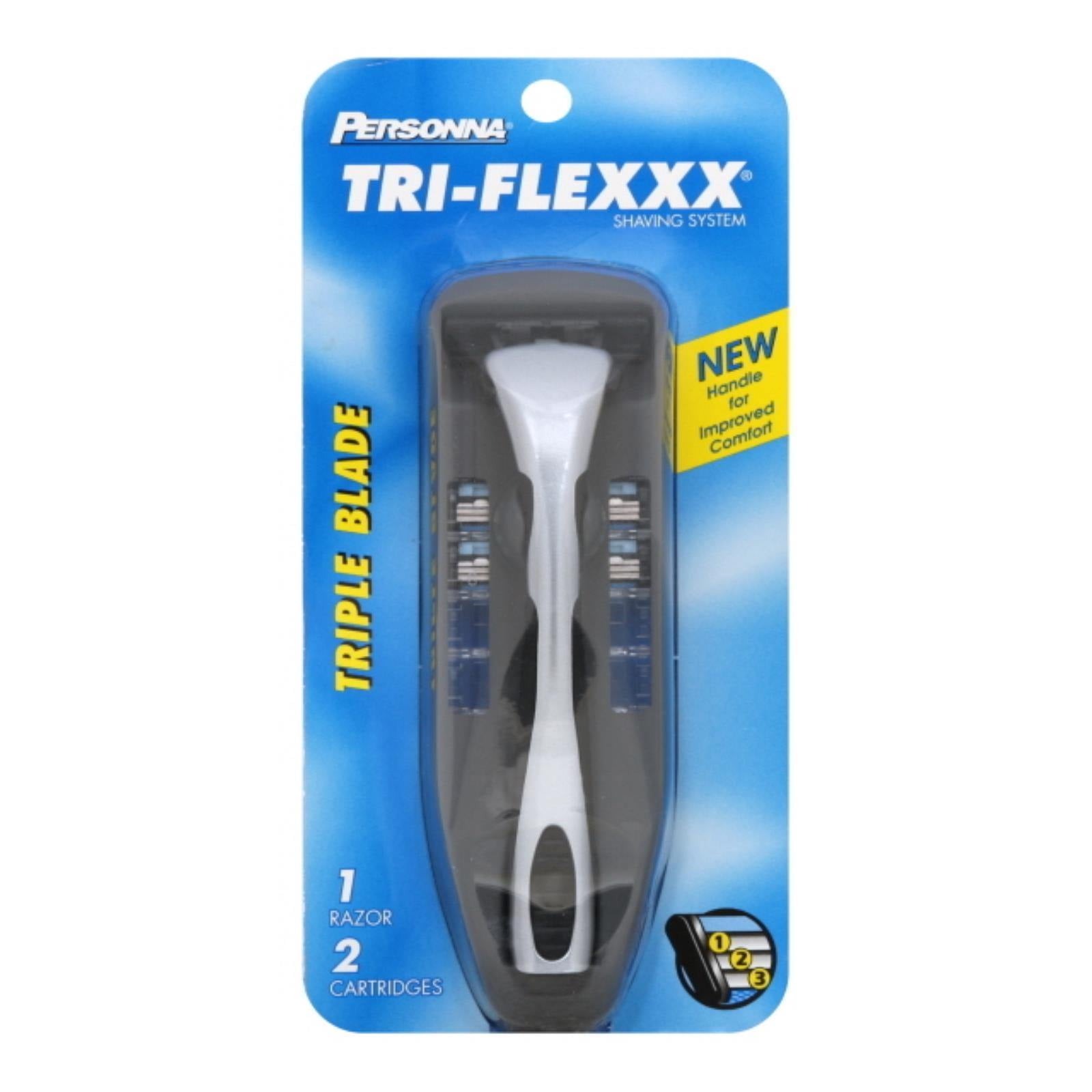 Personna Tri-Flexxx Triple Blade Shaving System For Men - 1 Razor 2 ...