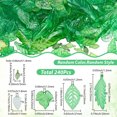 180Pcs 5 Styles Transparent Acrylic Pendants Leaf Mixed Color 10.5~42x5 ...