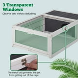 NiamVelo Wooden Tortoise Habitat, Indoor Outdoor Turtle House with ...