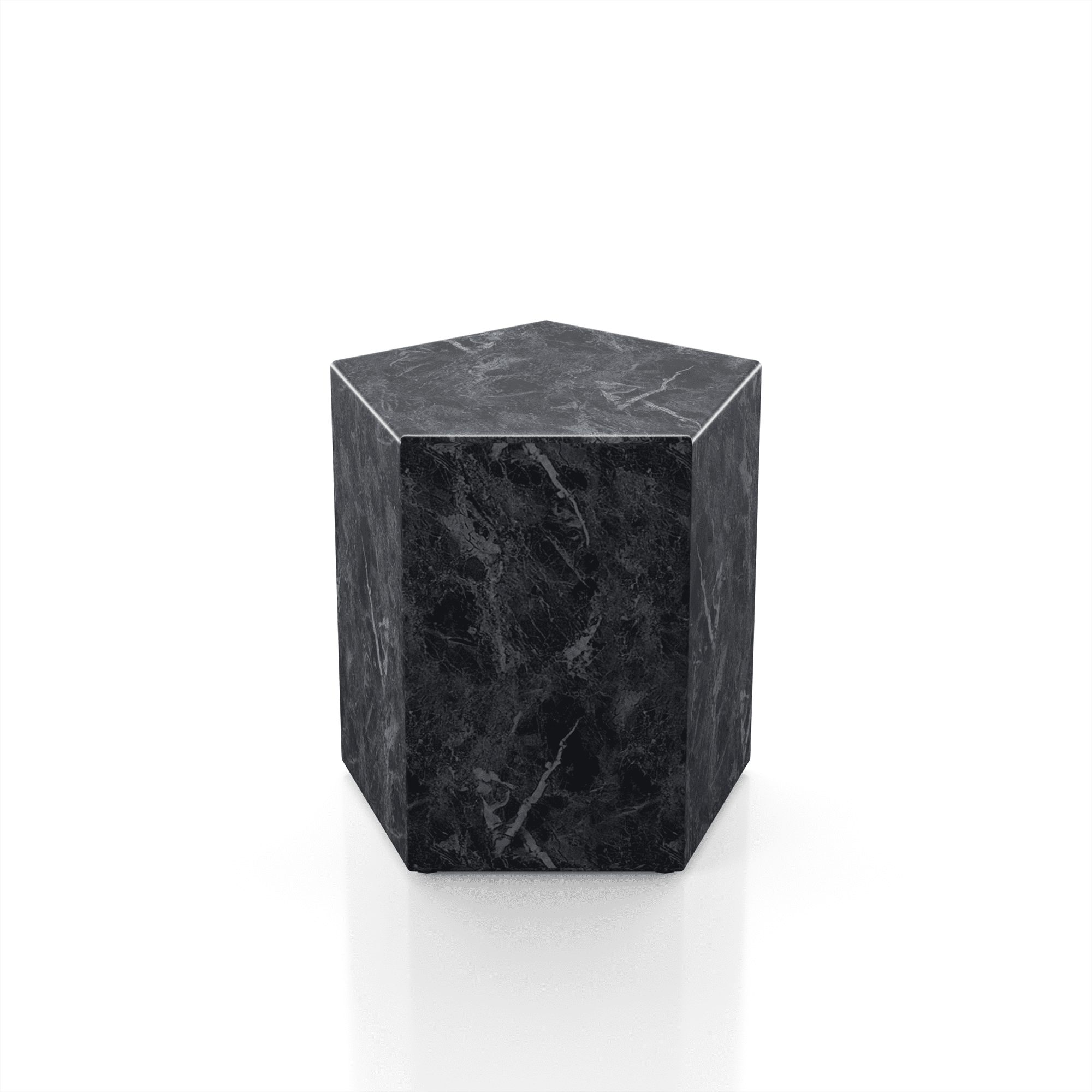 Furniture of America Nova Contemporary Pentagon End Table, Black ...