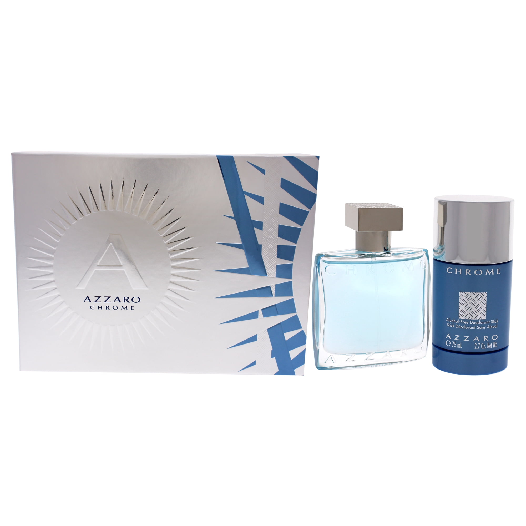 Azzaro 1.5oz EDT Spray 2.5oz Desodorante en barra sin alcohol 2 Pc Gift ...