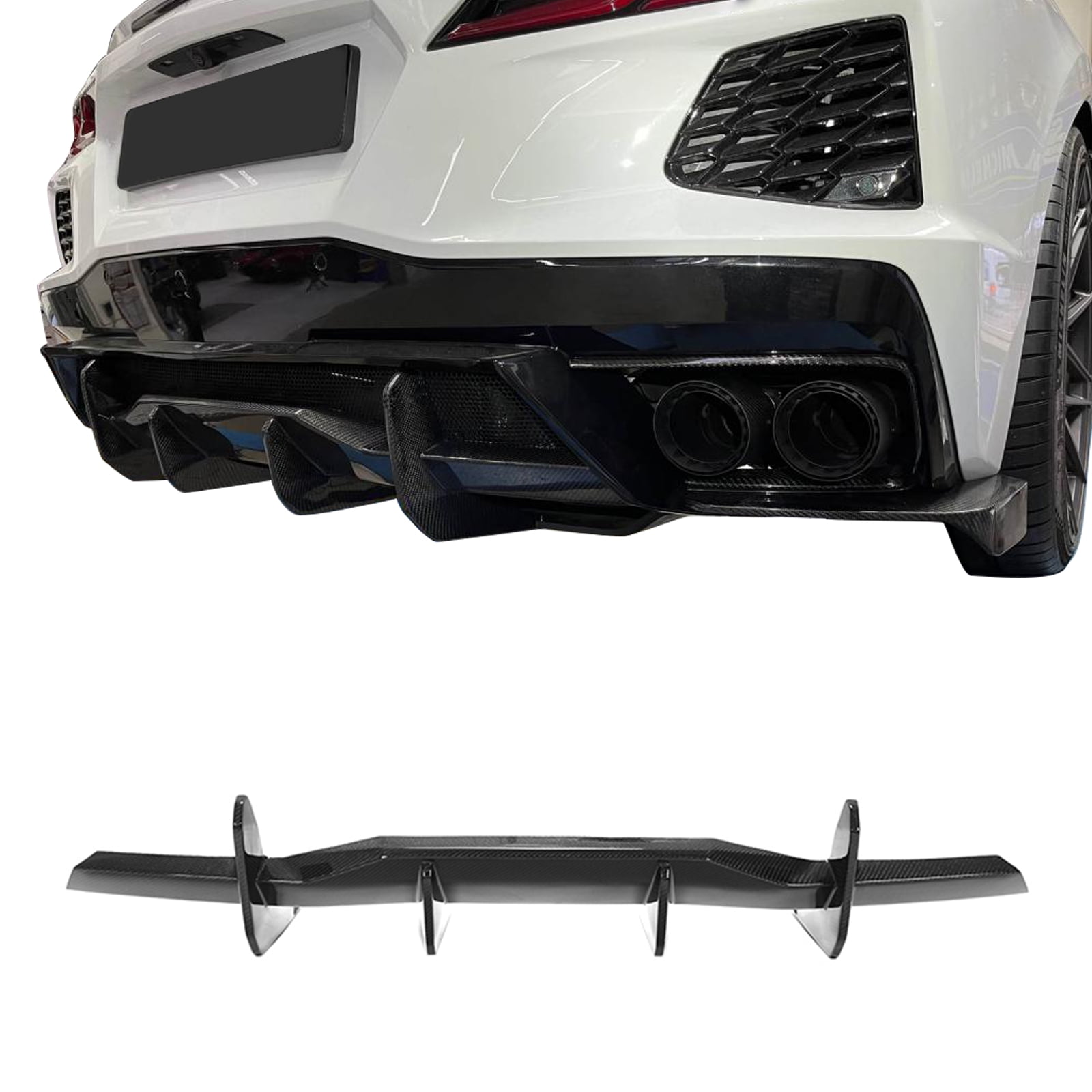 Ikon Motorsports Rear Bumper Diffuser Compatible With 2020-2023 Chevy ... Ikon Motorsports Rear Bumper Diffuser Compatible With 2020-2023 Chevy ...