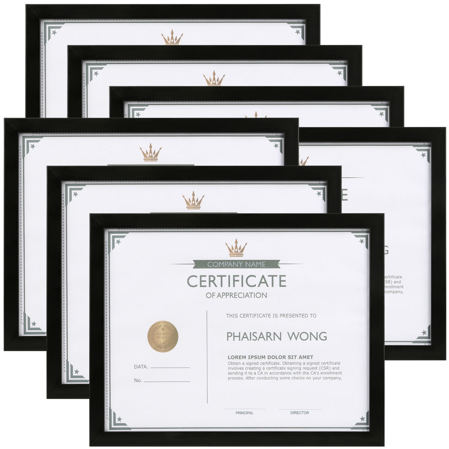 Click here for Scholartree 7 Pack 8.5x11 Picture Frame  Award Cer... prices