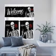 3 Piece Kitchen Curtains and Valances Set Skeletons Roses Cafe Curtains ...