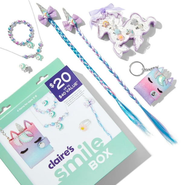 Claire's Smile Box for Little Girls with Unicorn Faux Hear, Unicorn ...