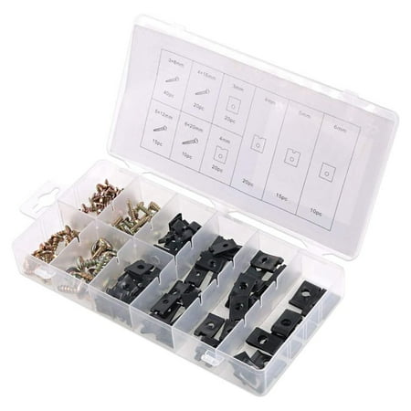 Goriertaly 170 Pieces/Set Universal U Shaped Nut Screw Bumper Dash Door ...