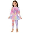 Little Girls Swimsuits Two Piece Cartoon Print Sun Protection Split For ...