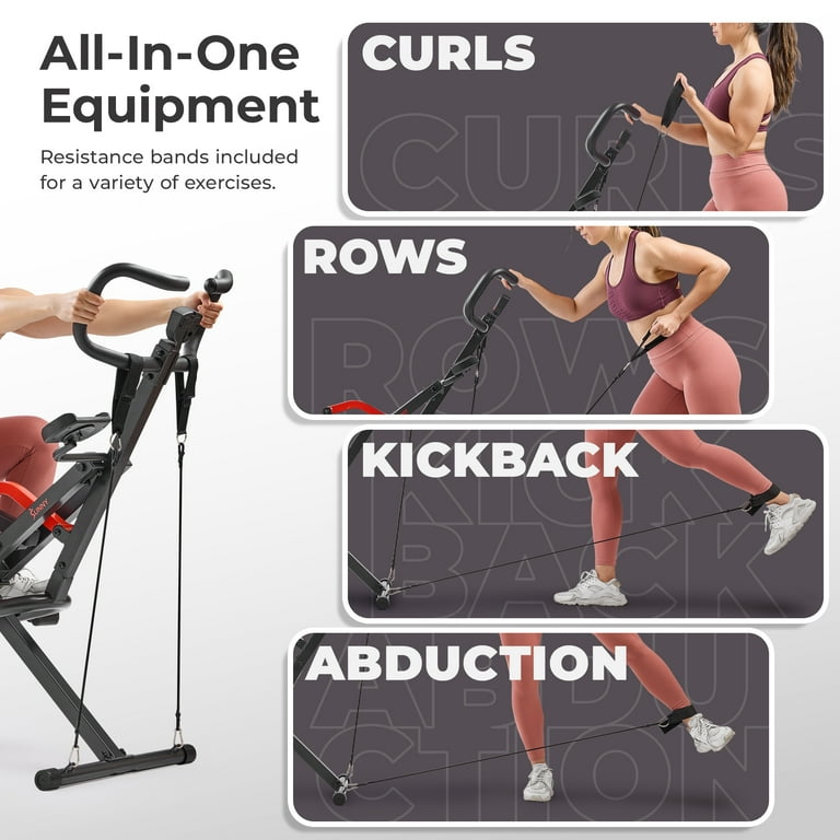 Total Gym TOUSAINS 3-in-1 Home Gym System:Rowing Machine/Leg Press/Ab ...