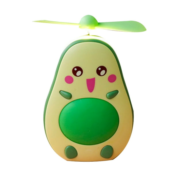 USB Mini Fan Cute Avocado Rechargeable Handheld Portable Carry Light ...