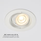 Maxxima 4 in. 5 CCT Adjustable LED Slim Eyeball Gimbal Downlight, 950 ...