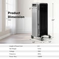 Costway 1500W Oil-Filled Radiator Heater Portable Electric Space Heater ...