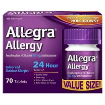 Allegra 24 Hour Adult Fast Acting Allergy Med Gel Caps, Non-Drowsy ...