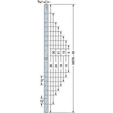 Simpson Strong Tie 1212HLPC-5 7-Gauge Beam-to-Column Tie 12-inch L ...