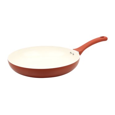 Tasty Clean Ceramic 10" Non-Stick Aluminum Fry Pan, Red - Walmart.com