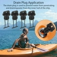Gustave 4Pcs Universal Kayak Drain Plugs Thread Hull Drain Holes Plug ...
