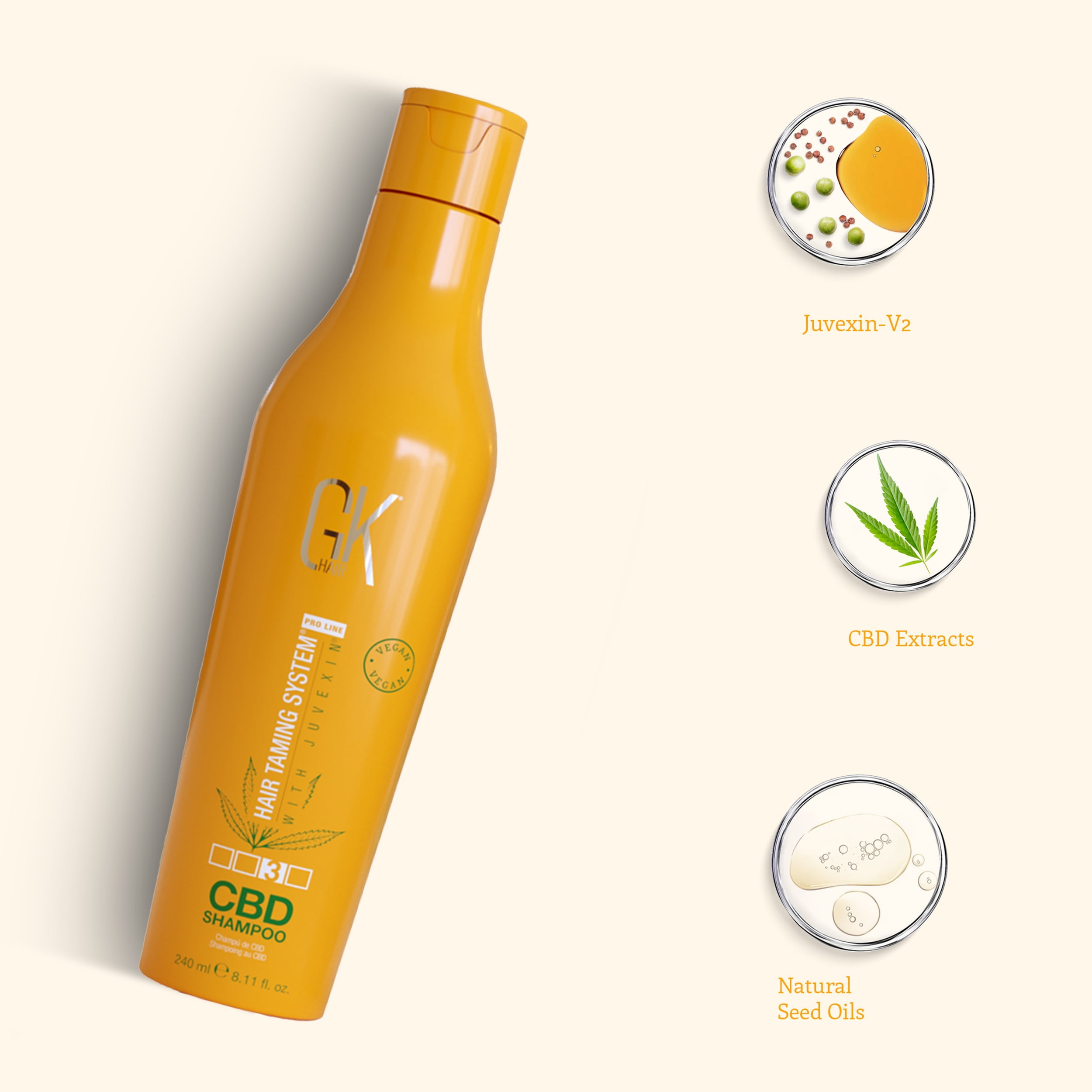 GK HAIR Global Keratin Hemp Shampoo (8.11 Fl Oz/240ml) Hydrating ...