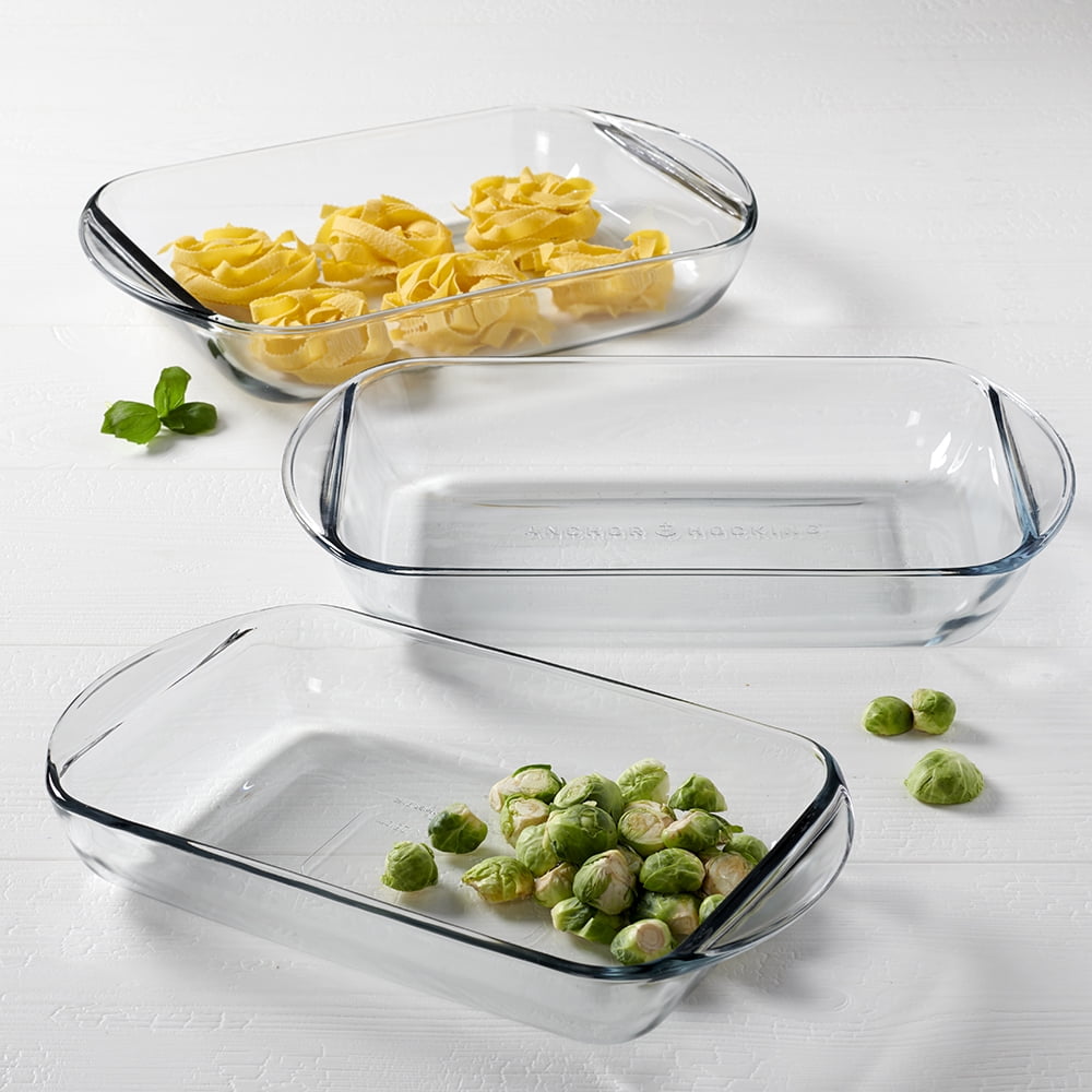 Buy Anchor Hocking Glass Bakeware Value Pack, 3 Piece Count Set Online ...