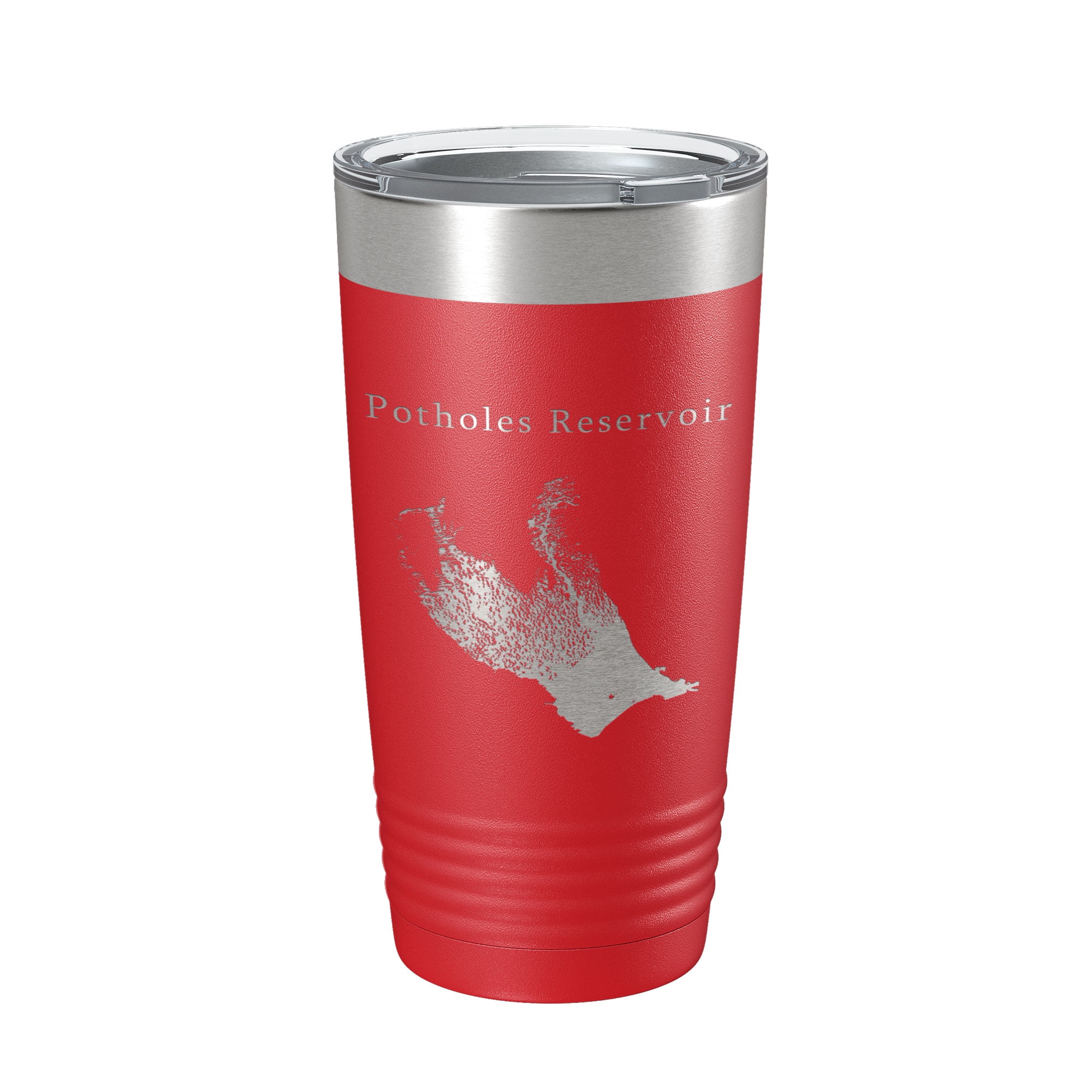 Potholes Reservoir Tumbler Lake Map Travel Mug Insulated Laser Engraved ...