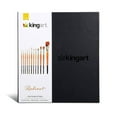 KINGART Radiant Series Premium Golden Synthetic Brushes for Acrylic, Oil and Watercolor, Set of ...