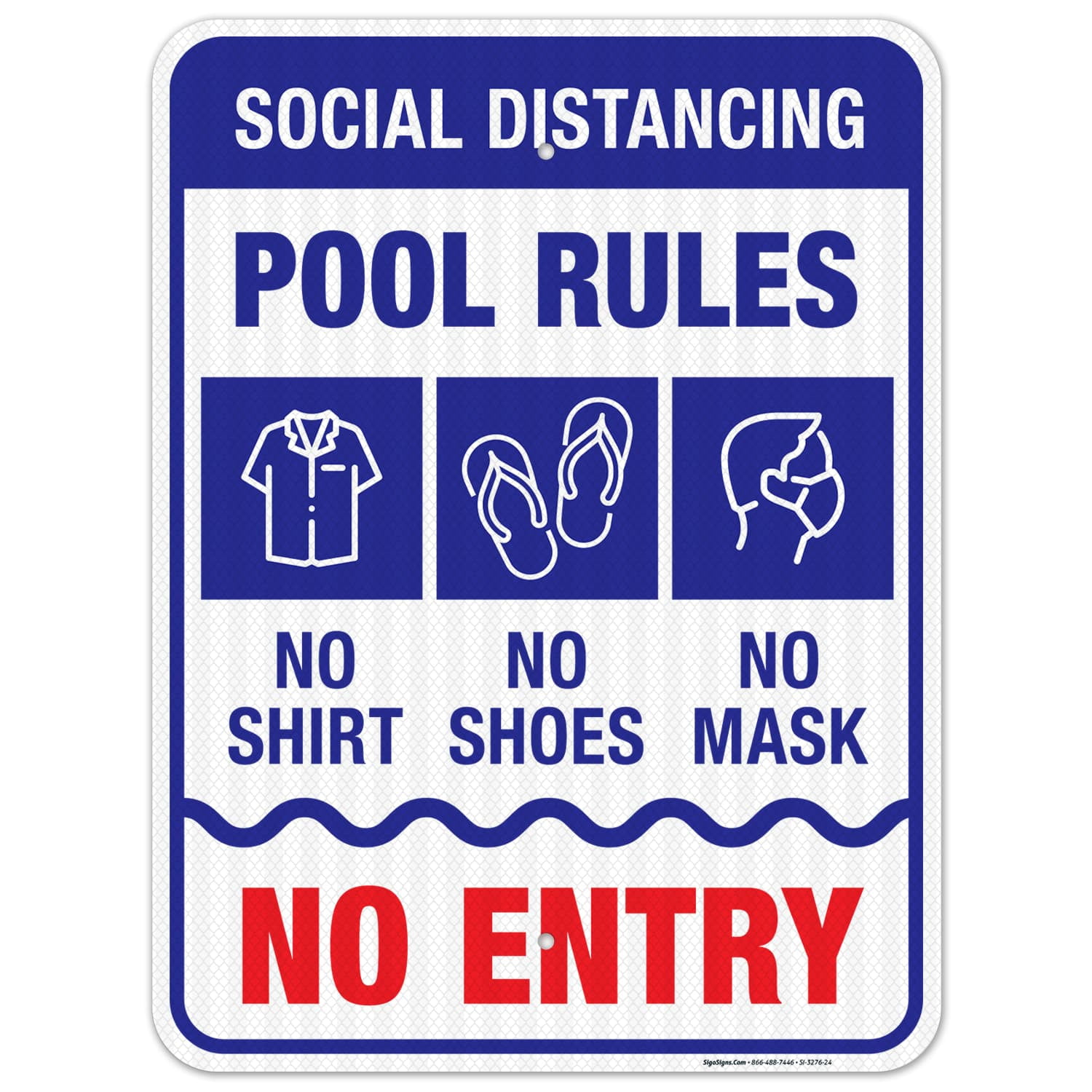 Social Distancing Pool Rules Sign, - Walmart.com