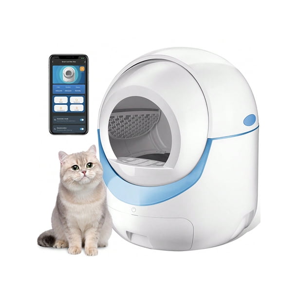 Self-Cleaning Cat Litter Box, Automatic Cat Litter Box for Multiple ...