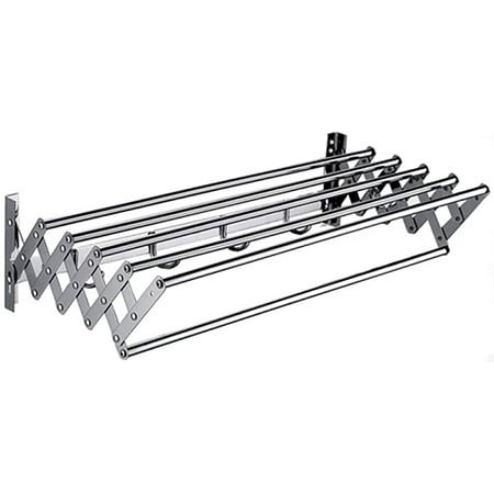 Wall Mounted Space Saver Clothes Drying Rack, Retractable Fold Away ...