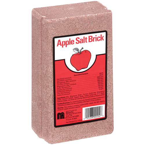 Manna Pro Shaped Salt Lick Apple Flavored Salt Brick, 4 lb. - Walmart.com