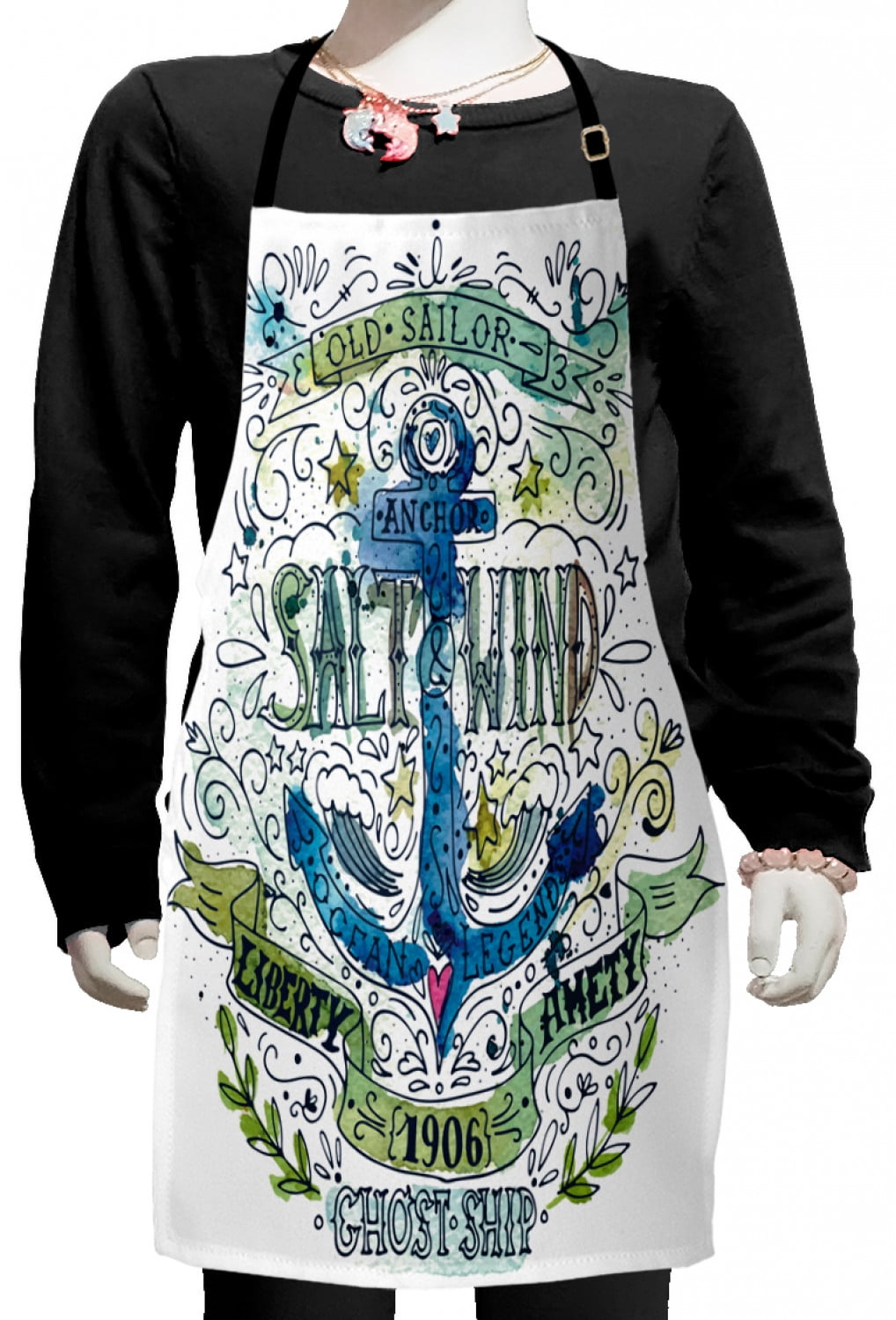 Marine Kids Apron, Anchor Salt and Wind 1906 Liberty Amity Ghost Ship ...