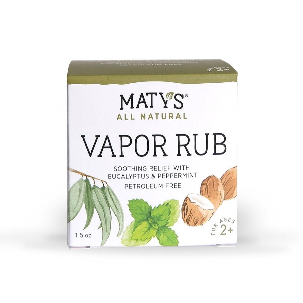 Maty's All Natural Vapor Rub, Naturally Soothing Relief, 1.5 Oz Jar ...