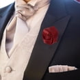 Lapel Flowers for Men Suits, Pin Satin Rose Artificial Fabric Brooch ...