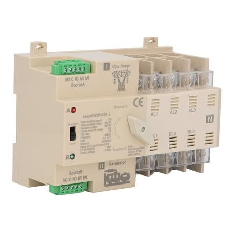 4P Automatic Transfer Switch Module, White 63A 220V Simple Operating ...
