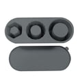 3-Cavity Silicone Ice Cube Maker with Lid, Hollow Cylinder Ice Mold for ...