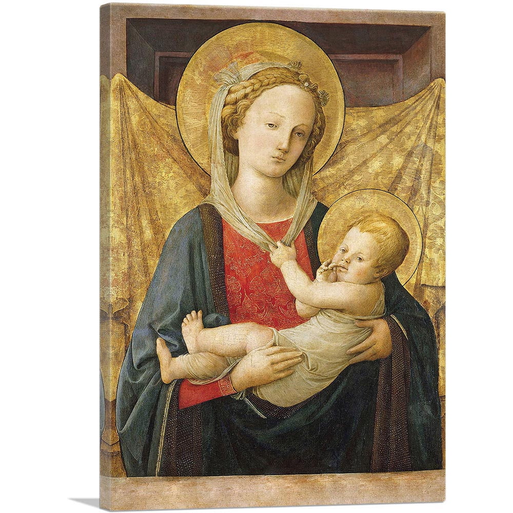 ARTCANVAS Virgin And Child 1450 Canvas Art Print by Filippo Lippi ...