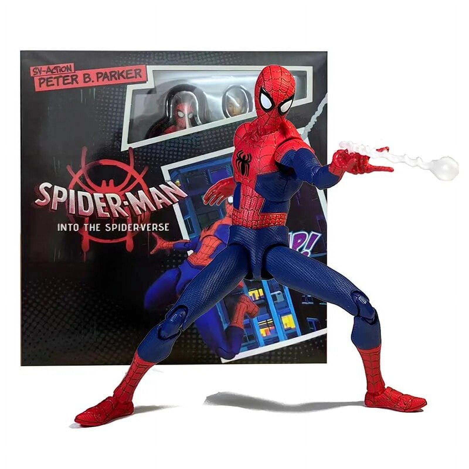 Marvel Sv Action Spiderman Figures Sentinel Peter Parker Miles Morales Figure Anime Model Spider Man Into the Spider Verse Toys Walmart
