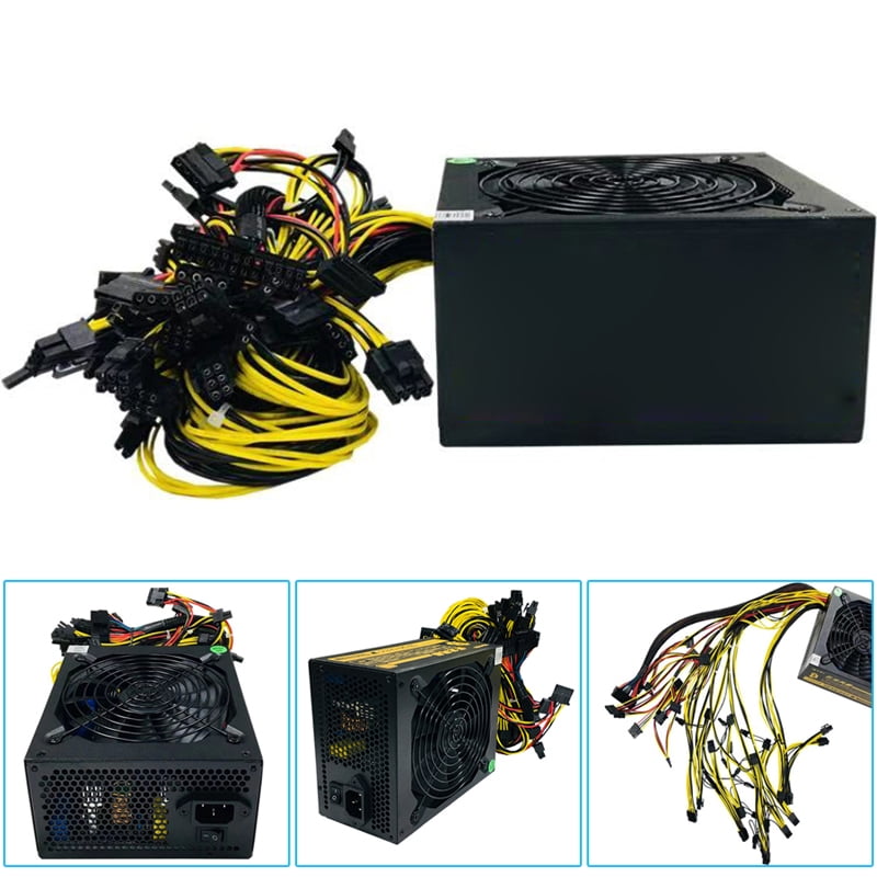 Buy 1800W Mining Power Supply for 8 GPU ETH Rig Ethereum Miner 110-240V ...