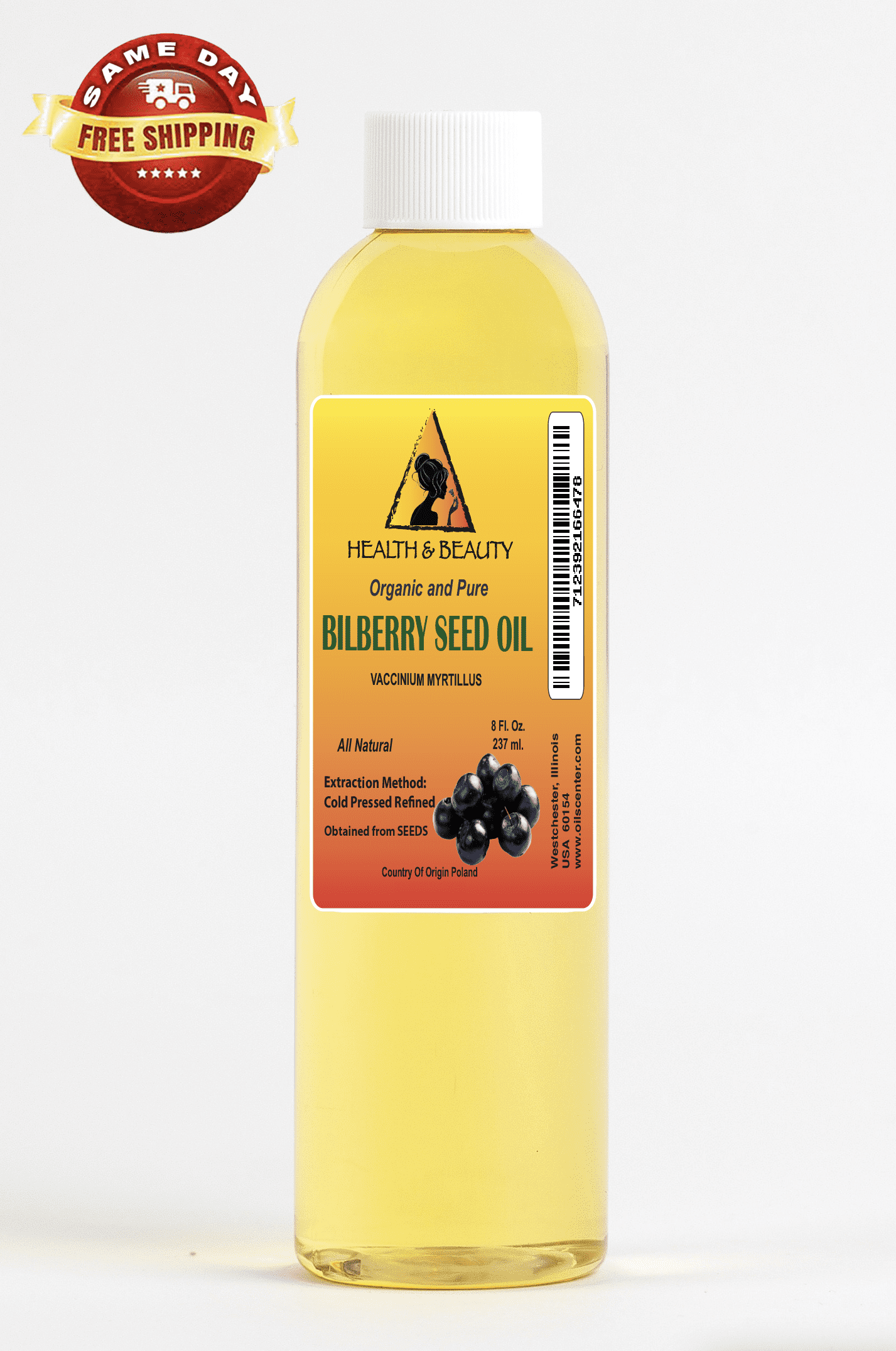 BILBERRY / BLUEBERRY SEED OIL REFINED ORGANIC CARRIER COLD PRESSED ...