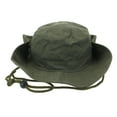 Mens Fisherman Brushed Cotton Twill Bucket Hat Army Green Large (7-3/8 ...