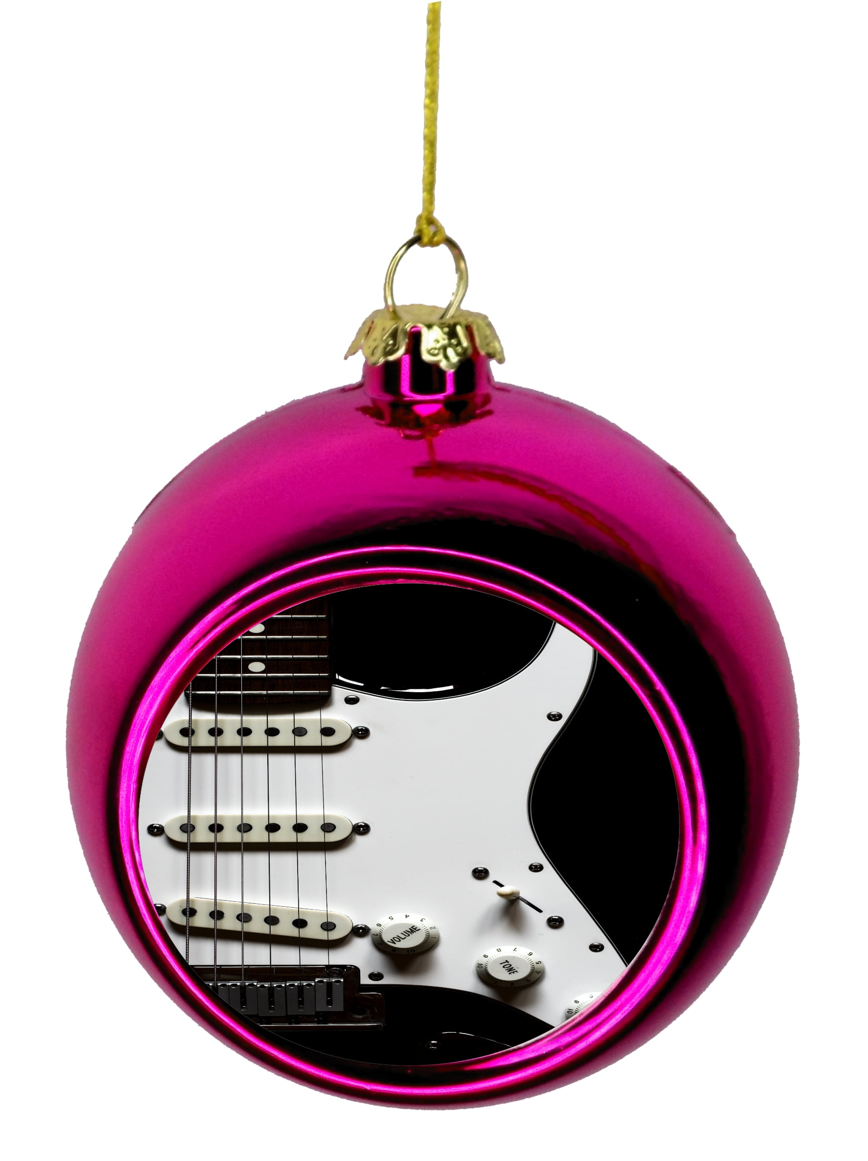Ornament Guitar Musical Instrument Bauble Christmas Ornaments Pink ...