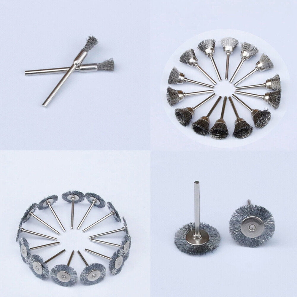 US1-2Set of 45Pc Stainless Steel Wire BrushTool Rotary Die Grinder ...