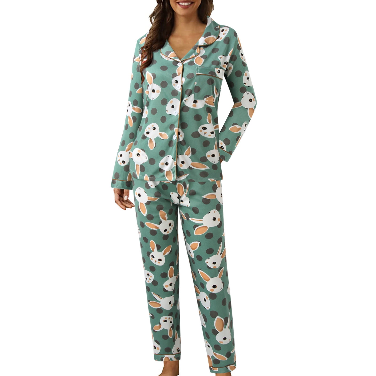 Click here for Ceangrtro 2025 Women Pajama Sets Women Casual Lape... prices