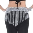 Belly Dance Hip Scarf Womens Handmade Shimmery Beaded For Bellydance ...