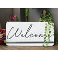 Parisloft Modern Farmhouse Welcome Embossed Metal Wall Sign, White ...