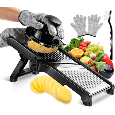 Mandoline Food slicer for kitchen, Adjustable Stainless Steel Mandoline ...