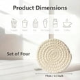 Bohemian Coaster Set with Holder, Absorbent Cotton Woven Drink Coasters ...