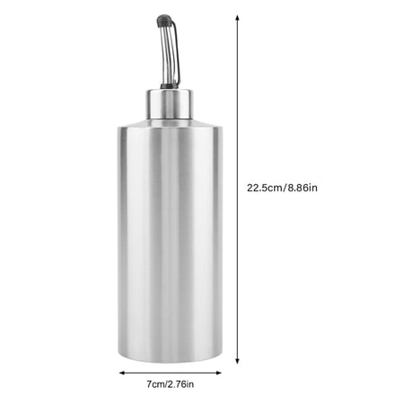 Stainless Steel Oil Bottle - 550ml Vinegar Sauce Dispenser - Olive Oil ...