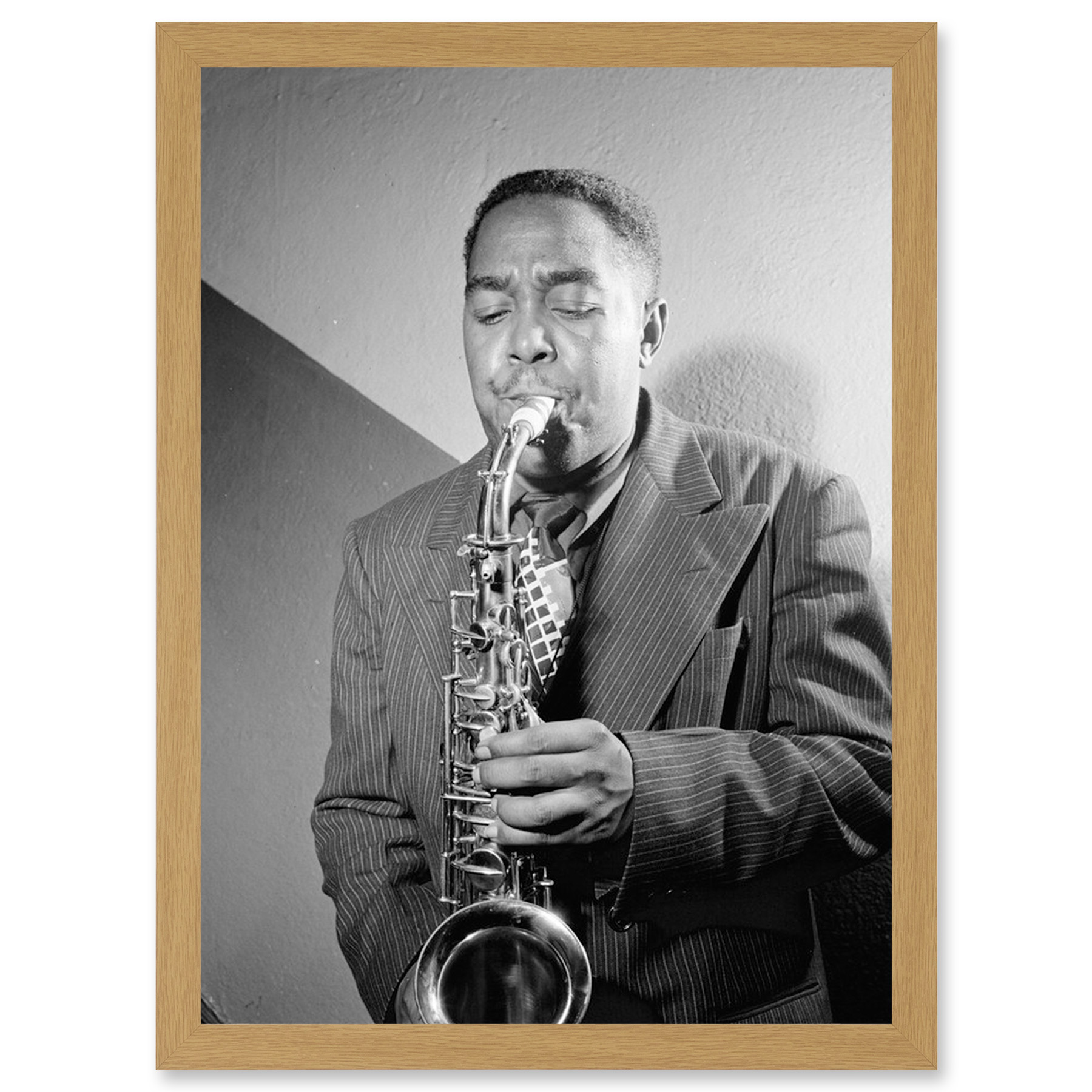 Sax Jazz Legend Bird Charlie Parker Black & White A4 Artwork Framed ...