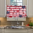 27"x24" Tier Curtains 2 Panels Doodle Star Stripe Seamless Semi Sheer ...